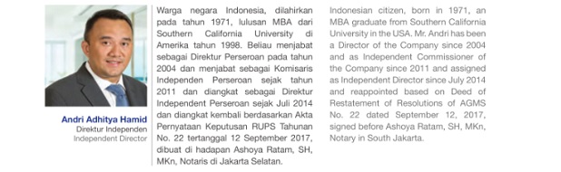 PT SUMI INDO KABEL Tbk » Board of Director’s Profile 2017